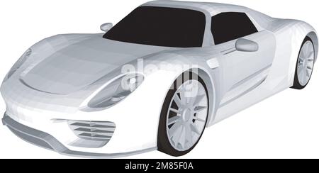 detailed custom car cartoon vector illustration Stock Vector Image ...