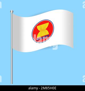 Asean Economic Community flag symbols. Vector illustration Stock Vector ...
