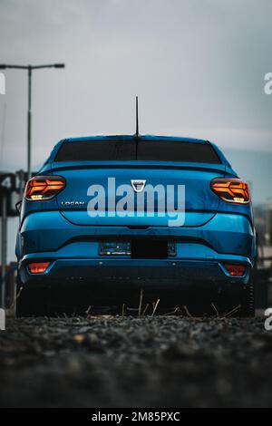 Dacia Logan 2023 - Iron Blue Stock Photo - Alamy