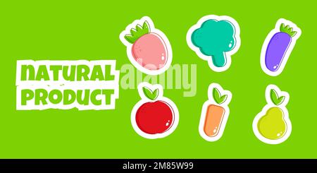 Vegetarian and non-vegetarian icons. Vegan food labels. Green circle ...