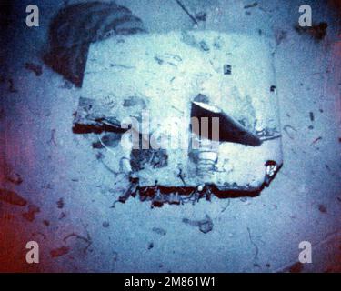 Depth 10,000 feet, 400 miles southwest of the Azores; view of the bow ...