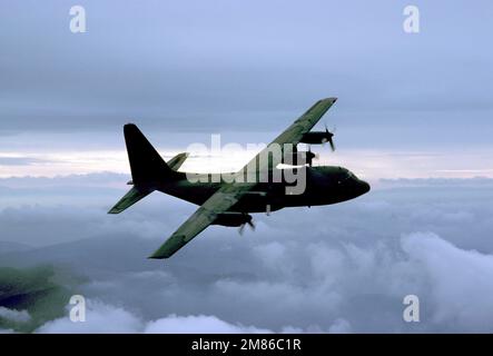 Air to air side view of Air Mobility Command's 375th Military Airlift ...