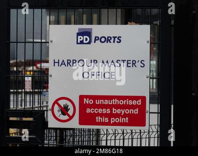 The PD Ports Harbour Masters Office adjacent to the Transporter Bridge ...