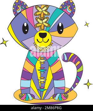 Isolated cat shape colored mandala Vector Stock Vector Image & Art - Alamy