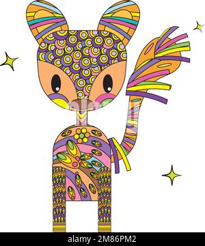 Isolated cat shape colored mandala Vector Stock Vector Image & Art - Alamy