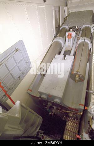 The breach of a 16-inch gun turret on the USS New Jersey (BB-62 ...