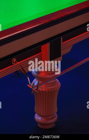 A detailed view of the snooker table on day four of the 2026 Johnstone ...