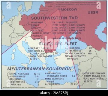 A map depicting Soviet strategic reserves in the Southern theater of ...