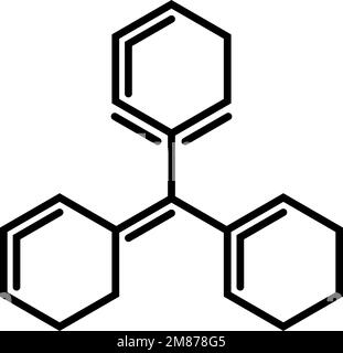 A simple abstract scientific chemical diagram of the structure of a ...