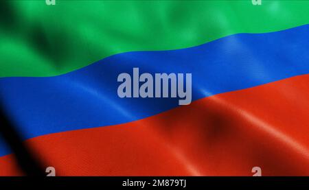 Federal subjects of Russia flag of Dagestan Stock Photo - Alamy