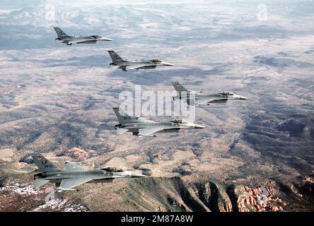 Right side view of an F-16 Fighting Falcon aircraft landing to join its ...