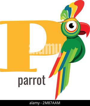 A Letter P Parrot Bird Logo Design, brand identity vector, modern logo ...