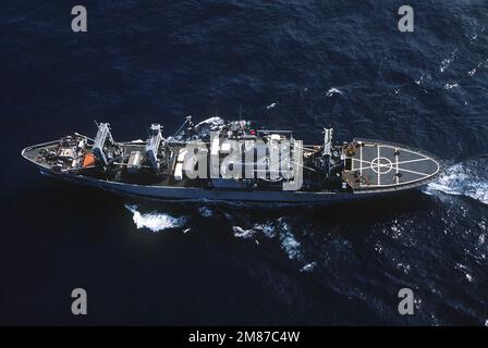 A port beam view of the ammunition ship USS BUTTE (AE-27) underway ...