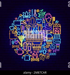 Spa Neon Concept Stock Vector Image & Art - Alamy