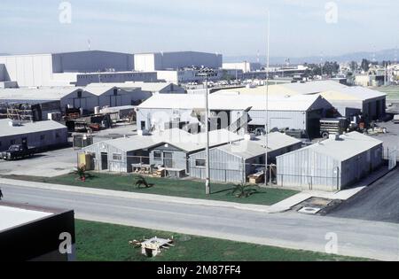 An overall view of the Naval Construction Battalion yard. Base: Naval ...