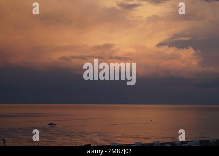Evening rainy cloudscape after the thunderstorm Stock Photo - Alamy