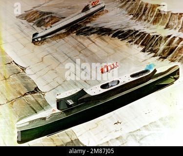 The Deep Submergence Rescue Vehicle (DSRV) support depot ship USNS ...