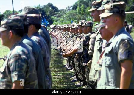 Bolivian personnel drill during opening ceremonies of the joint Bolivia ...