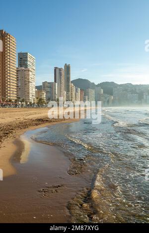 Benidorm beach resort on sunny Costa Blanca, Spain Stock Photo - Alamy