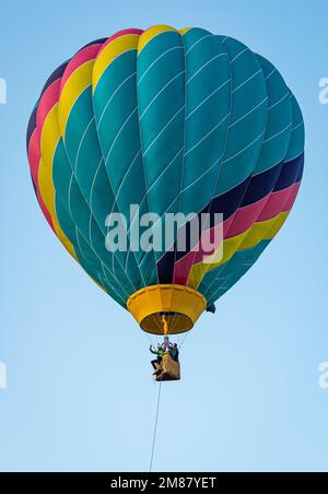 Base Jumpers jump from a hot air balloon Stock Photo - Alamy