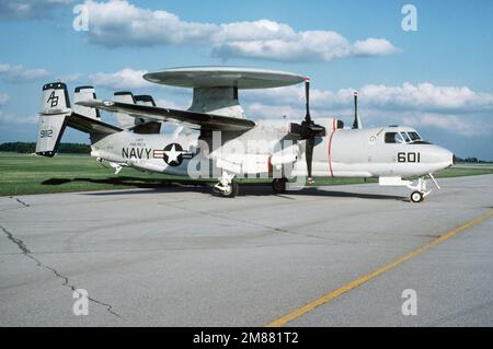 A right side view of an Airborne Early Warning Squadron 125 (VAW-125) E ...