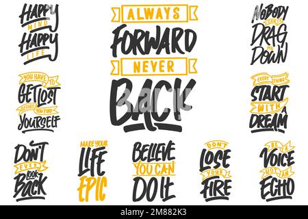 MOTIVATIONAL TYPOGRAPHY QUOTES BUNDLE VOL. 8 Stock Vector Image & Art ...