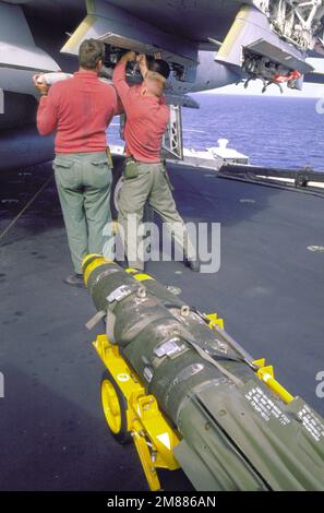 Mark 82 500-pound high-drag bombs aboard a B-52G Stratofortress ...