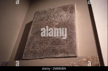 Cuneiform writing example from the Sumerian languages at the British ...