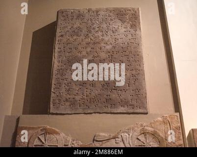Cuneiform writing example from the Sumerian languages at the British ...
