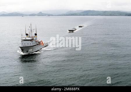 The fleet tug USNS CATAWBA (T-ATF-168) sits in the medium auxiliary ...