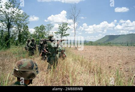 A Soviet RPG-7 portable rocket launcher in firing position. Country ...