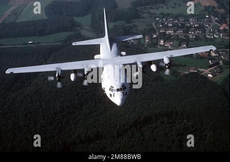 An aerial view of Sembach Air Base. The new communications tower is ...