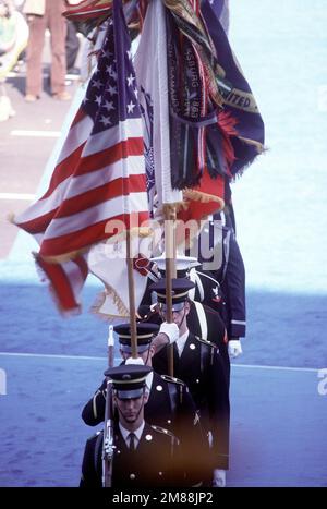 The color guard parades the colors during a September 11 Pentagon Staff ...