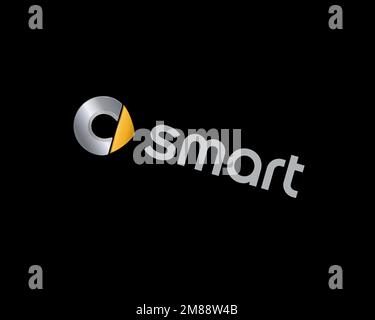 Smart marque, rotated logo, black background Stock Photo - Alamy