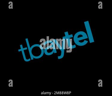 Tbaytel, rotated logo, black background B Stock Photo - Alamy
