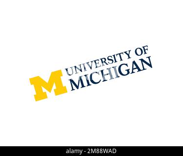 University of Michigan, Logo, White background Stock Photo - Alamy
