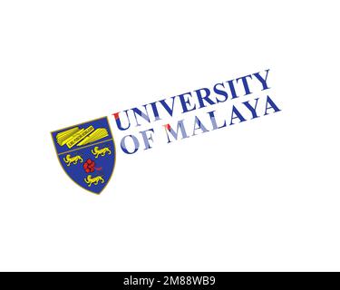 University of Malaya, rotated logo, white background B Stock Photo - Alamy