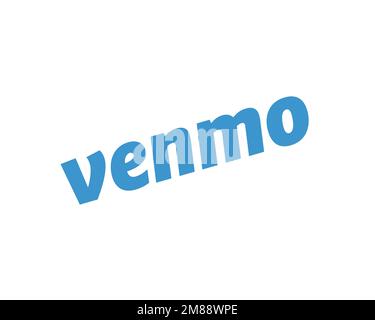 Venmo, rotated logo, white background B Stock Photo - Alamy
