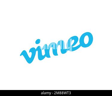 Vimeo, rotated logo, white background B Stock Photo - Alamy
