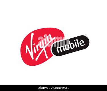 Virgin Mobile Canada, Logo, White background Stock Photo - Alamy