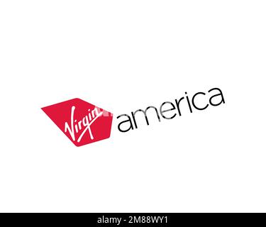 Virgin America, rotated logo, white background B Stock Photo - Alamy