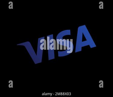 Visa Inc. logo, black background Stock Photo - Alamy
