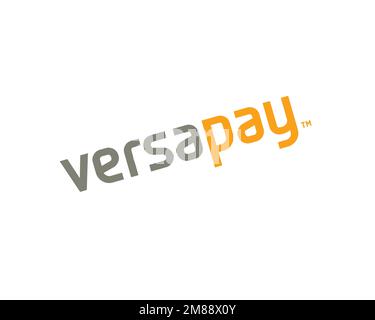 VersaPay, rotated logo, white background B Stock Photo - Alamy