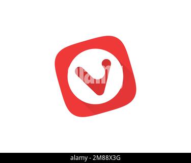 Vivaldi web browser, Logo, White background Stock Photo - Alamy
