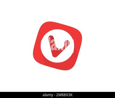 Vivaldi web browser, Logo, White background Stock Photo - Alamy