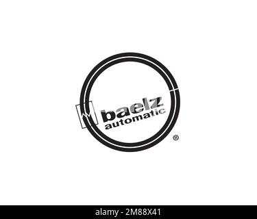 W. Baelz & Sohn, rotated logo, white background B Stock Photo - Alamy