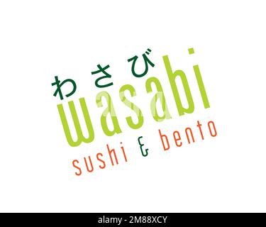 Wasabi restaurant, rotated logo, white background B Stock Photo - Alamy