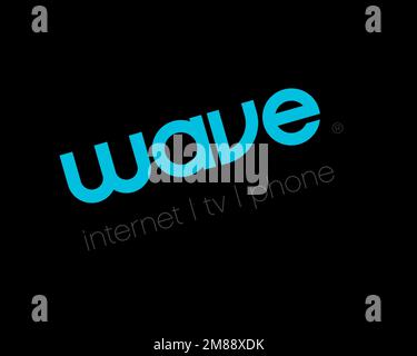 Wave Broadband, Logo, Black background Stock Photo - Alamy