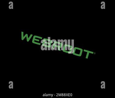 Webroot, rotated logo, black background Stock Photo - Alamy