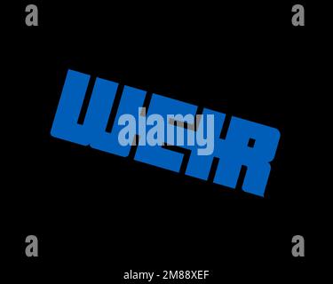 Weir Group, rotated logo, black background Stock Photo - Alamy
